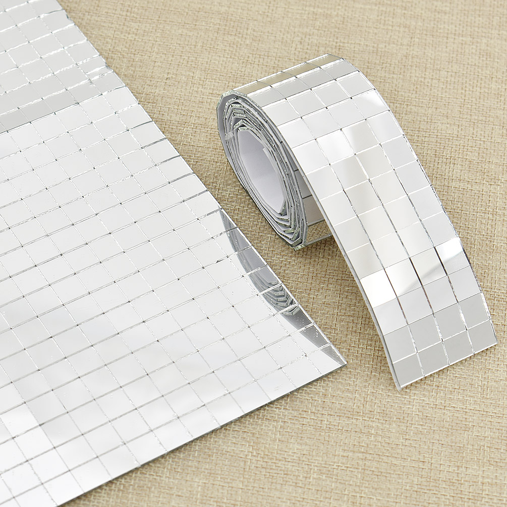 Self-Adhesive Real Glass Craft MINI Mirror Mosaic Tiles DIY Home Wall ...