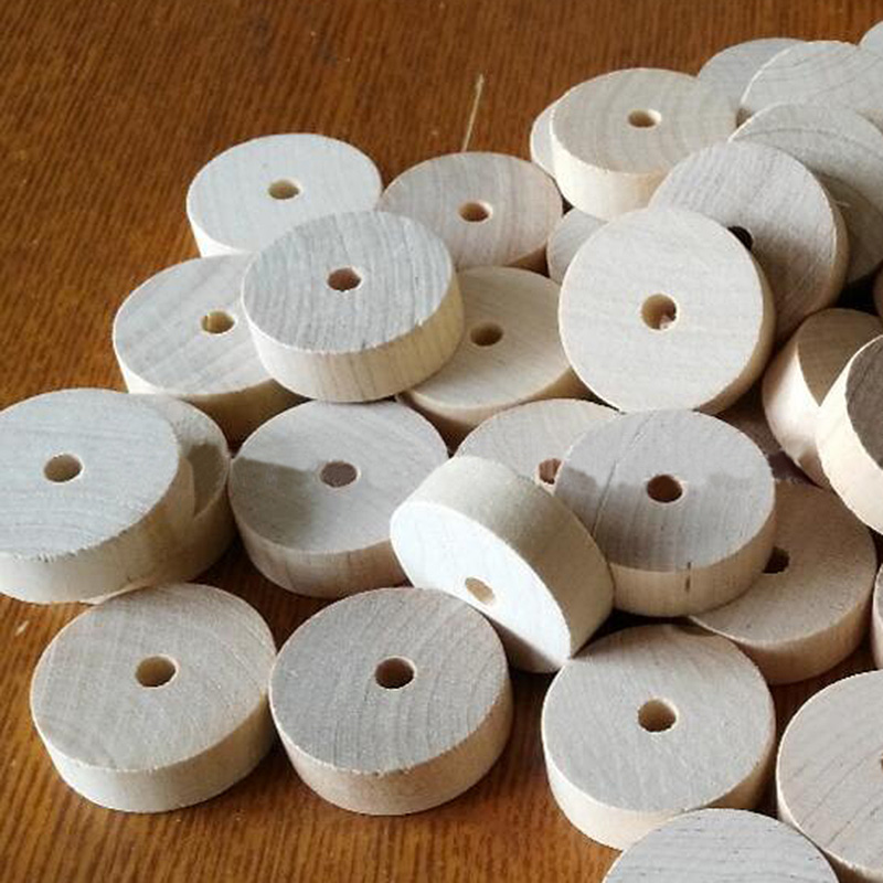 24Pcs DIY Wooden Small Round Wheels For Making Toys Accessories ...