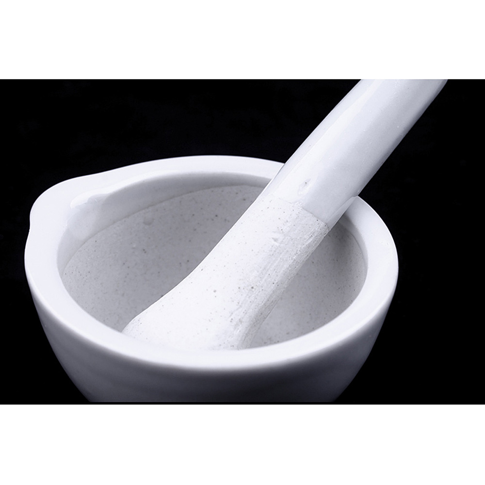 1 Set Ceramic Mortar and Pestle Mixing Grinding Bowl Laboratory Kitchen ...